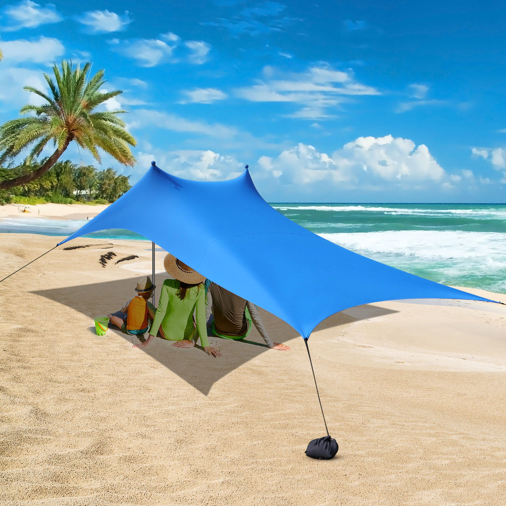 AKASO BT14 Portable Beach Shade Tent - UPF50+ Protection, 6-8 Person ...