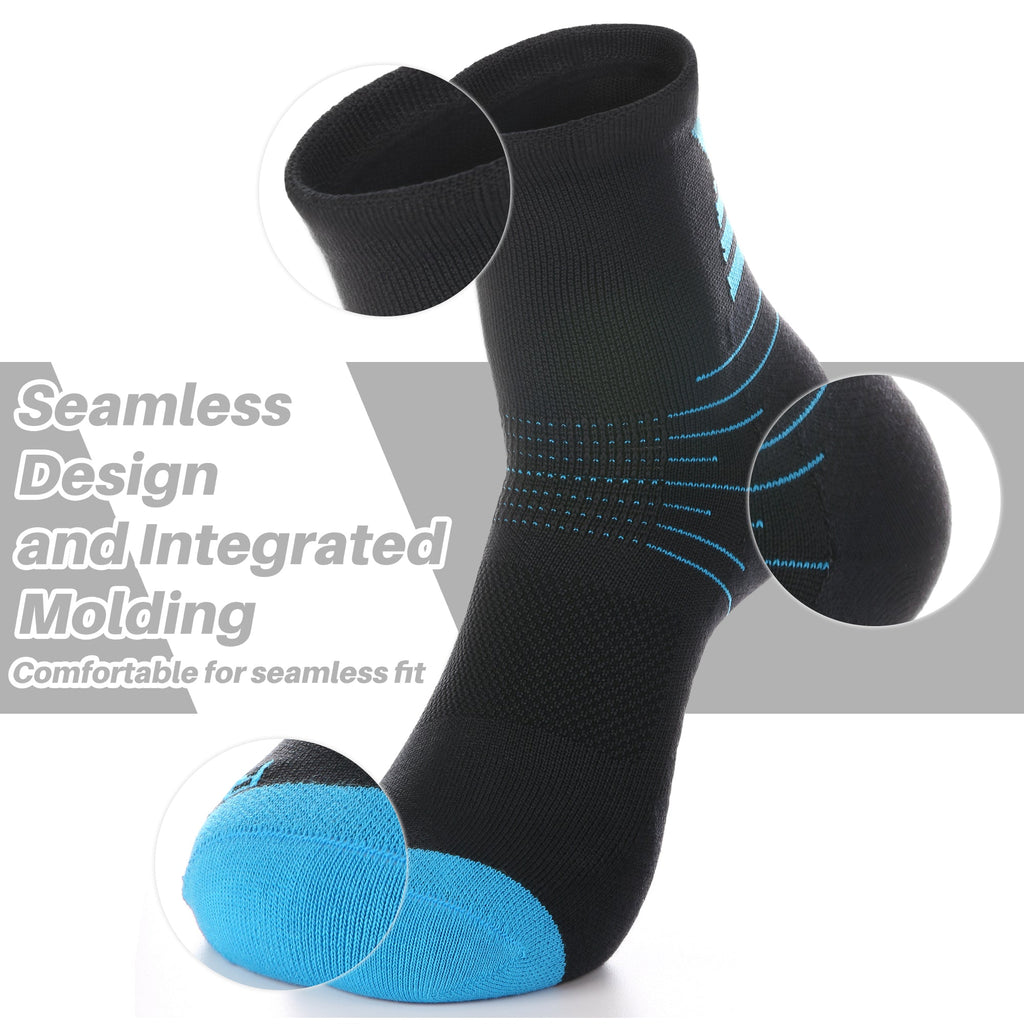AKASO RC021 Cushioned Crew Running Socks with COOLMAX and LYCRA Fiber ...